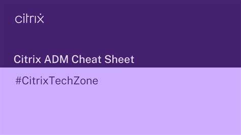 Netscaler On Linkedin Diagrams And Poster Citrix Adm Overview Cheat Sheet