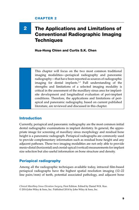 Pdf The Applications And Limitations Of Conventional Radiographic