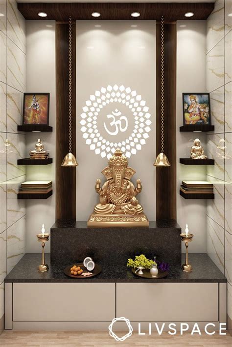 The Interior Of A Temple With Various Items On Display