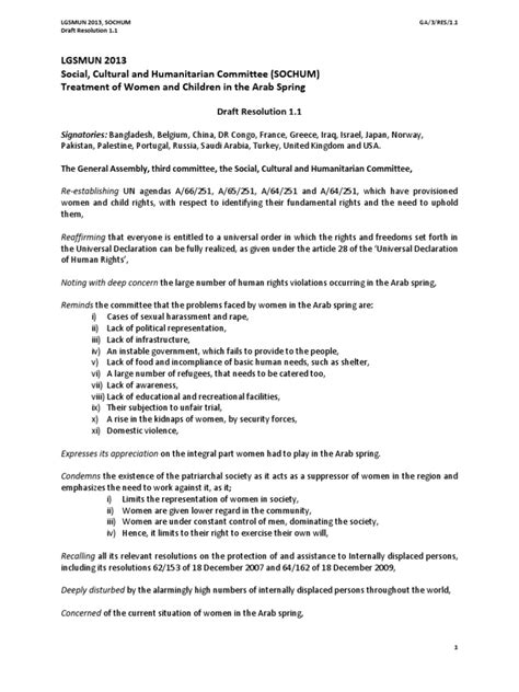 Draft Resolution 1 1 Sochum Lgsmun 13 Internally Displaced Person