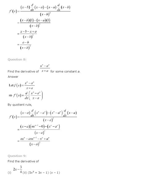 Maths Ch 13 Limits And Derivatives Class 11 Ncert Solutions