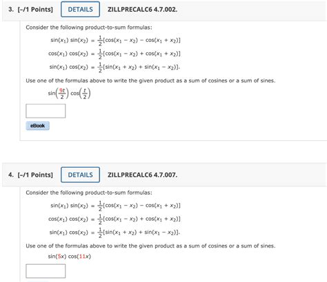 Solved Rewrite The Product As A Sum Or Difference Chegg