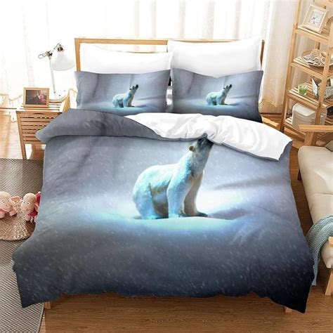 Parure De Lit Ours Polaire Enfants Perdu Ours Polaire Housse De Couette
