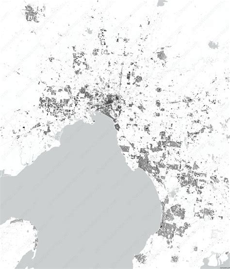 Melbourne Figure Ground Vector Map Boundless Maps