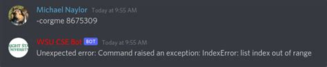 corgme no longer correctly handles index out of bounds errors · issue