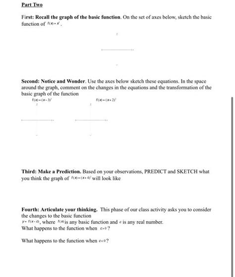 Solved First Recall The Graph Of The Basic Function On The Chegg Com