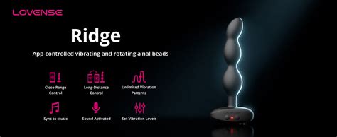 Lovense Ridge Bluetooth Anal Beads Butt Plug With App Controlled Vibration 360° Rotating Anal