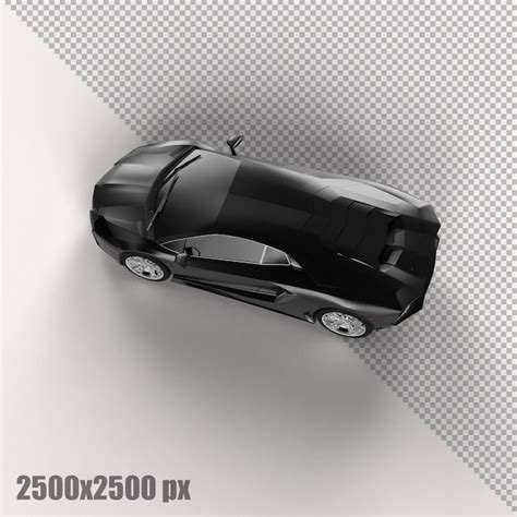 3d 렌더링의 현실적인 회색 스포츠카 프리미엄 Psd 파일