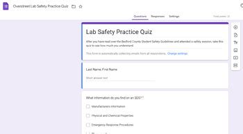 Lab Safety Quiz By Doc O Science Emporium TPT