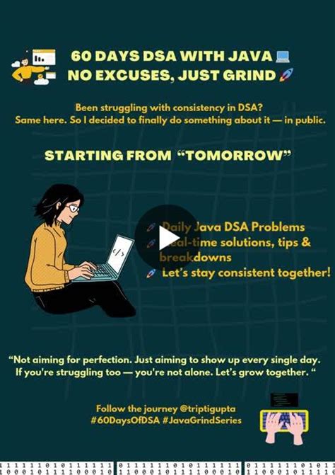 60daysofdsa dsa java 100xengineer placementprep codingjourney