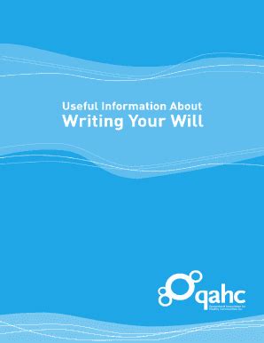 Fillable Online Qahc Org Pdf Forms For Simple Will Fax Email Print PdfFiller
