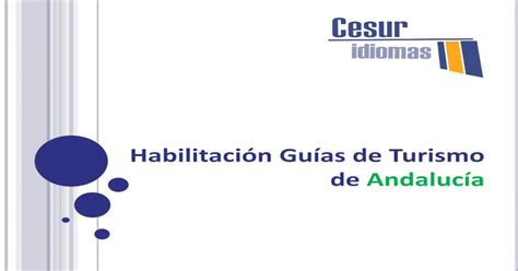 Habilitación Guías De Turismo De Andalucíaacreditación De Requisitos