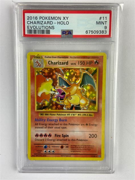 Charizard Evolutions Holo 11108 Psa 9 Toys