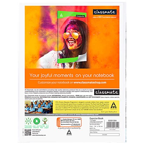 Buy Classmate 3d Craft Notebook Unruled 240mm X 180mm 172 Pages