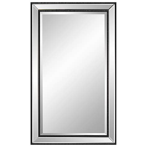 Beveled Rectangular Mirror With Organic Texture Black Mansion Worthy Mirrors Touch Of Modern