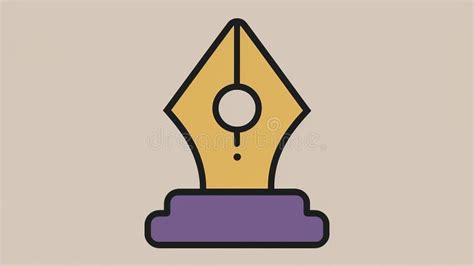Picture Of Diamomd Shape Nib In Golden Colour On Solid Background