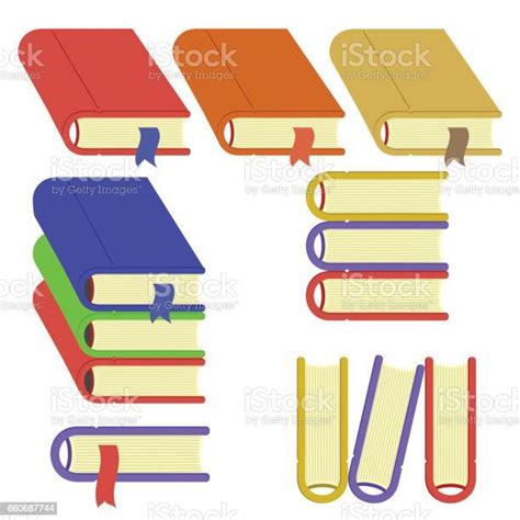 一套不同的書圖示向量圖形及更多作家圖片 作家 剪裁圖 圖書館 Istock
