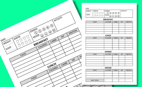 Calorie Counter Log Book To Track Your Calorie Fat Carbs And Protein