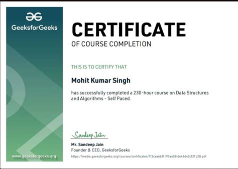 mohit singh on linkedin learningjourney techskills geeksforgeeks