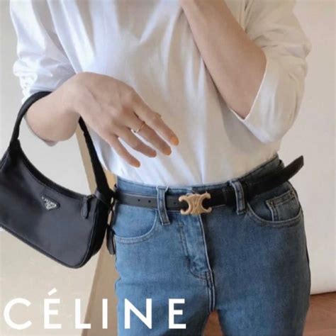 Celine 經典凱旋門皮帶 部落客首選 寬1 8 長度75黑色PopChill 拍拍圈