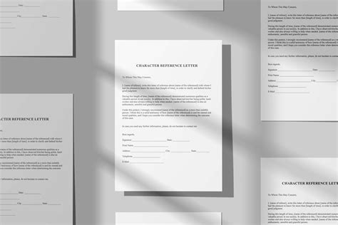 Character Reference Lettercourt Character Lettercharacter