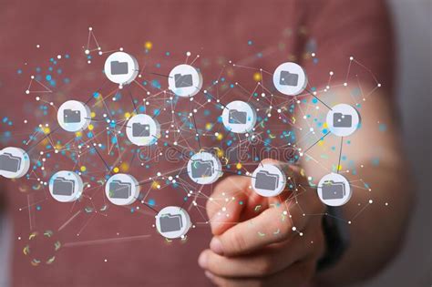 Data Team Hierarchy Connection Group Digital Stock Image Image Of