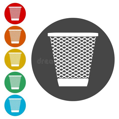 Iconos De La Basura Y De La Basura De La Papelera De Reciclaje Del