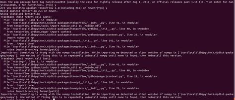 Can T Build TF D With Sparse Ops Numpy Version Mismatch Issue Google Research Google