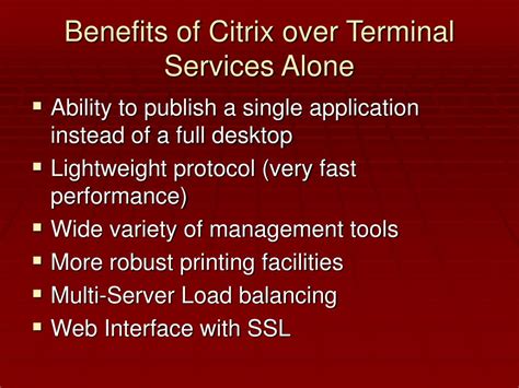 Ppt Remote Access Using Citrix Presentation Server Powerpoint