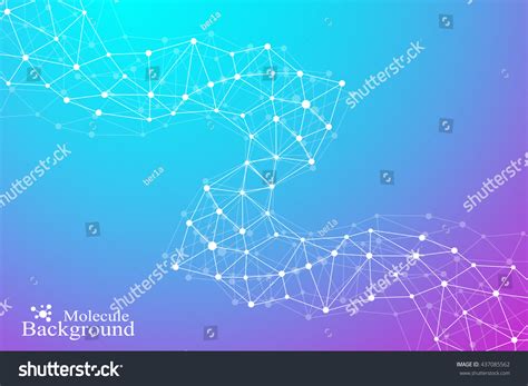 Geometric Abstract Background Connected Line Dots Stock Vector Royalty Free 437085562