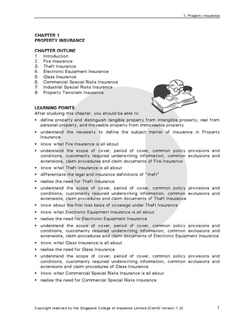 Comgi 6th Ed Ver 12 Chapter 1 Pdf Insurance Property Insurance