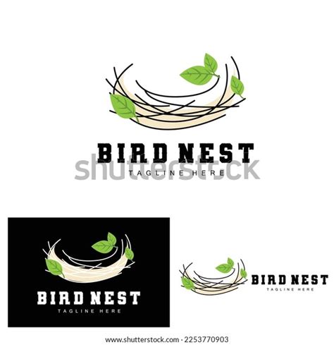 Birds Nest Logo Design Bird House Stock Vector Royalty Free