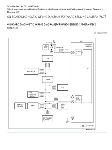 On Board Diagnostic Wiring Diagram Forward Sensing Camera Fsc