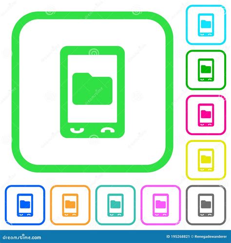 Mobile Data Storage Vivid Colored Flat Icons Stock Vector Illustration Of Saturated Files