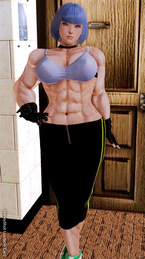 Rule 34 1girls 3d Abs Blue Hair Extreme Muscles Honey Looking At