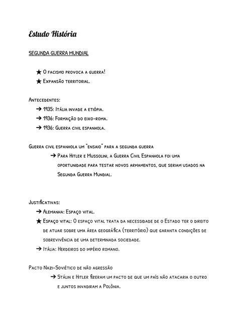 SOLUTION Resumo De Hist Ria Segunda Guerra Mundial Studypool