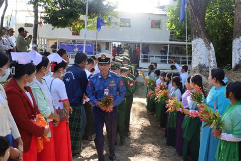 မအူပင်မြို့နယ်၌ တပ်မတော်နယ်လှည့် ဆေးကုသရေးအဖွဲ့မှ လာရောက်ဆေးကုသ ပေးလျက