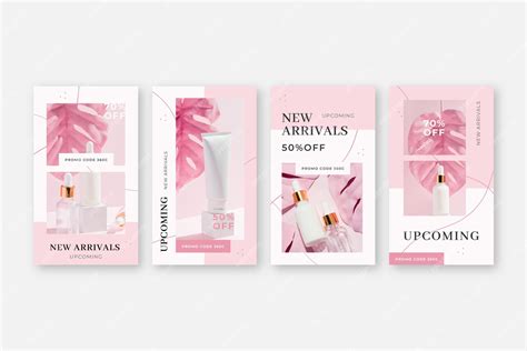 최소한의 소셜 미디어 스토리 템플릿 무료 벡터