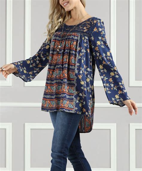 Take A Look At This Navy Floral Hi Low Tunic Plus Too Today Style Me Cool Style Suzanne
