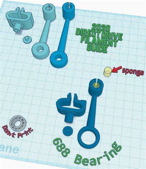 Ender Direct Drive Filament Guide Any D Printer Free STL File For Cults