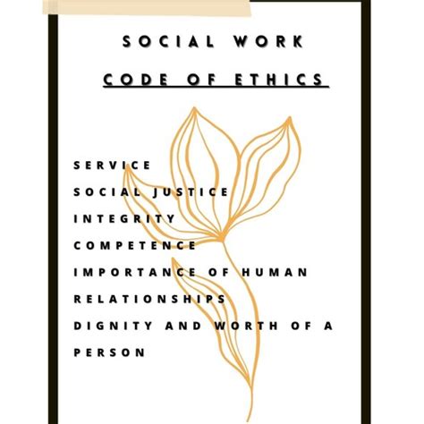 Social Worker Code Of Ethics Print Medical Social Worker Etsy