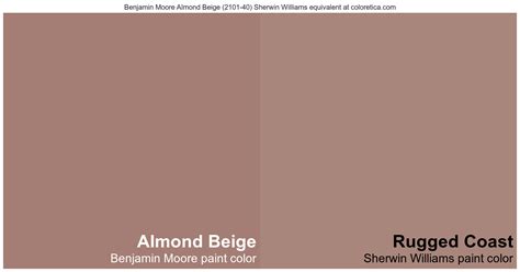 Benjamin Moore Almond Beige Sherwin Williams Equivalent Rugged Coast
