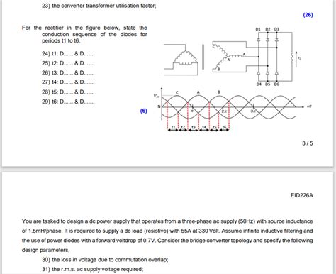 Solved The Voltage Waveforms Shown Below Are Obtained From A Chegg Com