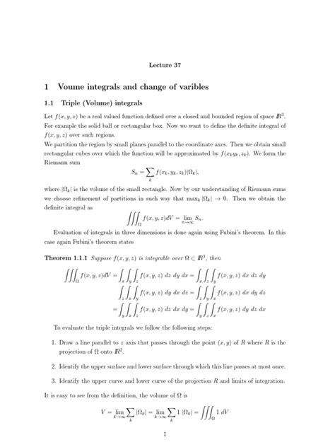 Lecture 37 Pdf Integral Mathematical Analysis