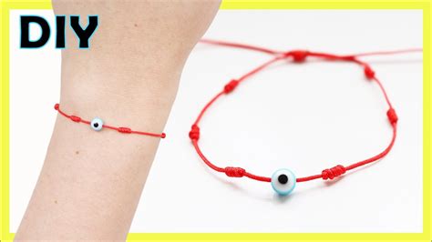 PULSERA De HILO ROJO Con 7 NUDOS Y OJO TURCO YouTube