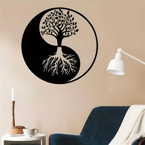 Metal Yin Yang Decor Tree Of Life Metal Wall Art