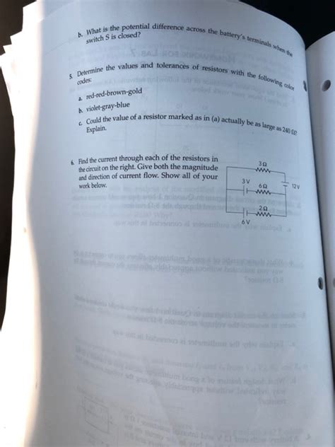 Solved HOMEWORK FOR LAB KIRCHHOFF S CIRCUIT RULES Ind The Chegg