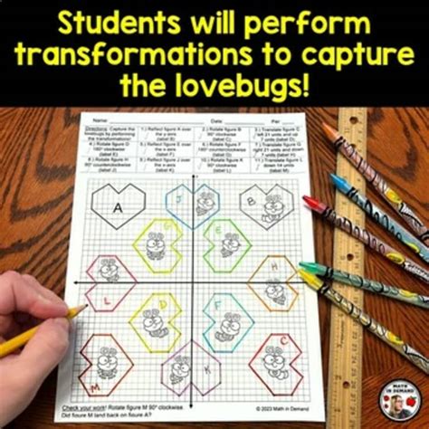 Transformations Activities Capture Lovebugs Reflections Rotations