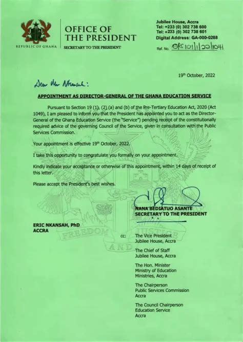 Dr Eric Nkansah Appointed New Ges Director General Ghpage