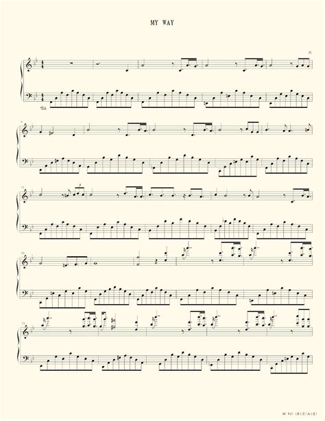 Piano Score钢琴谱指法：my Way Frank Sinatra🎹我的方式 弗兰克·辛纳屈 钢琴谱大全piano Score